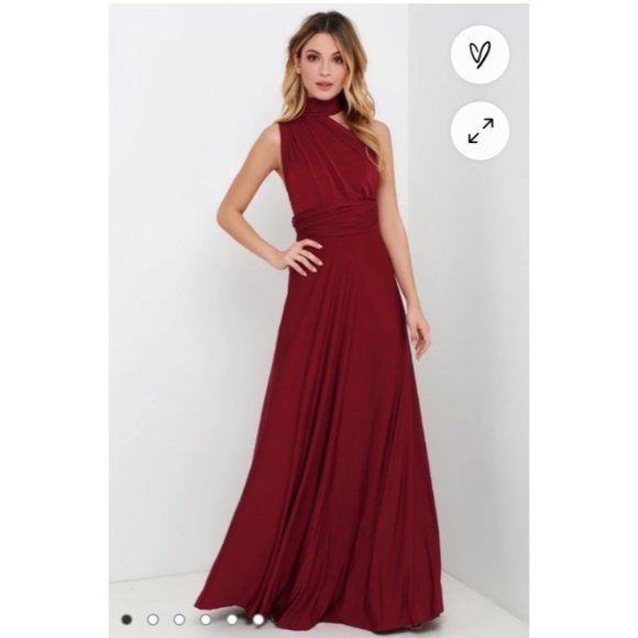 Lulus | Dresses | Lulus Red Always Stunning Convertible Dress | Poshmark